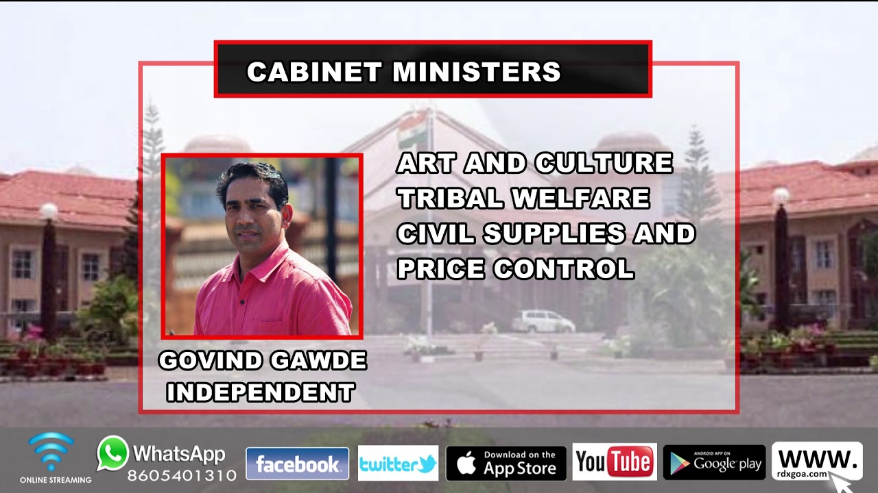 PORTFOLIO'S OF CABINET MINISTERS - RDX Goa