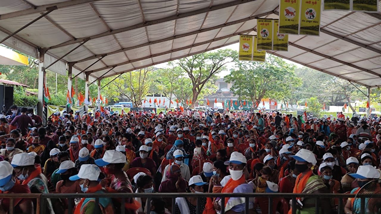 TMC supporters gather to kickstart TMC MGP rally. - RDX Goa
