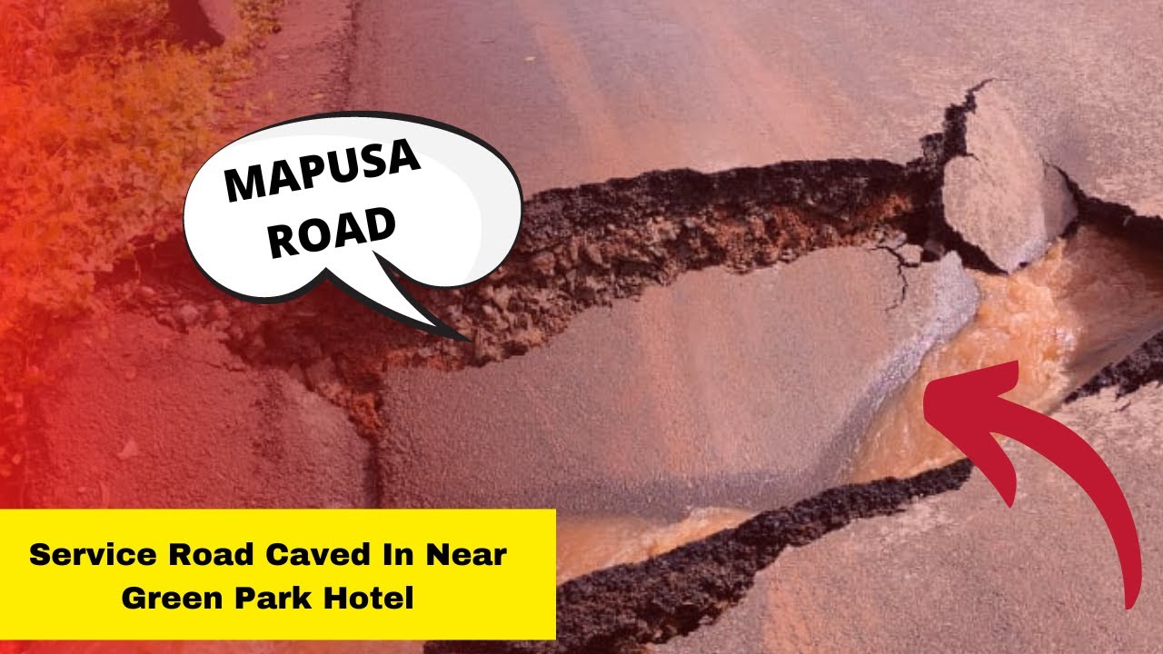 Service Road Caved In Near Green Park Hotel - RDX Goa