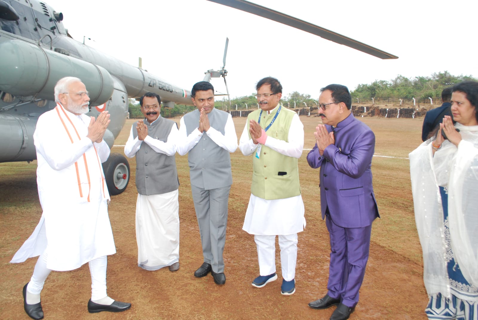 Prime Minister, Shri. @narendramodi arrived in Goa to attend the ...