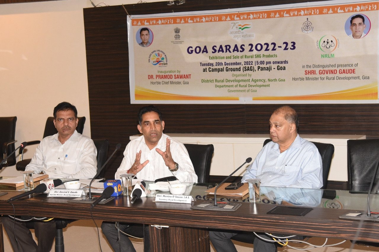 Minister for Rural Development, Govind_Gaude briefed media about Goa ...