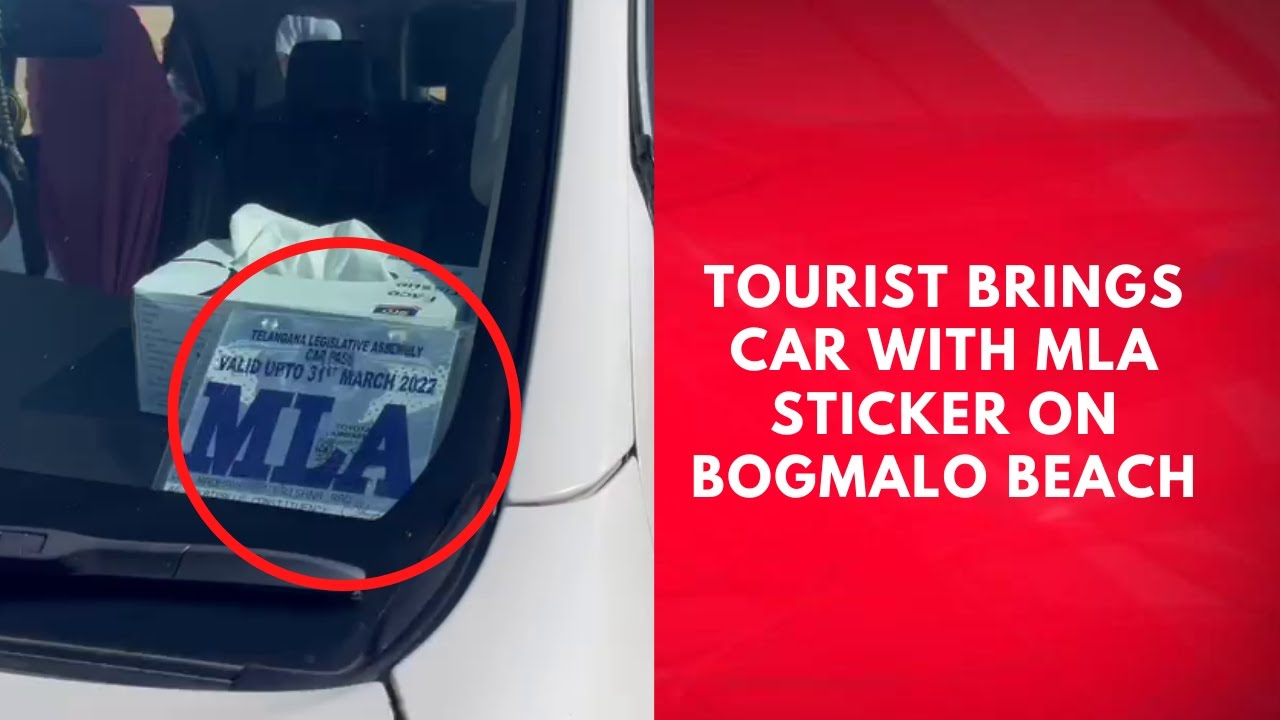 Tourist Brings Car With MLA Sticker On Bogmalo Beach - RDX Goa