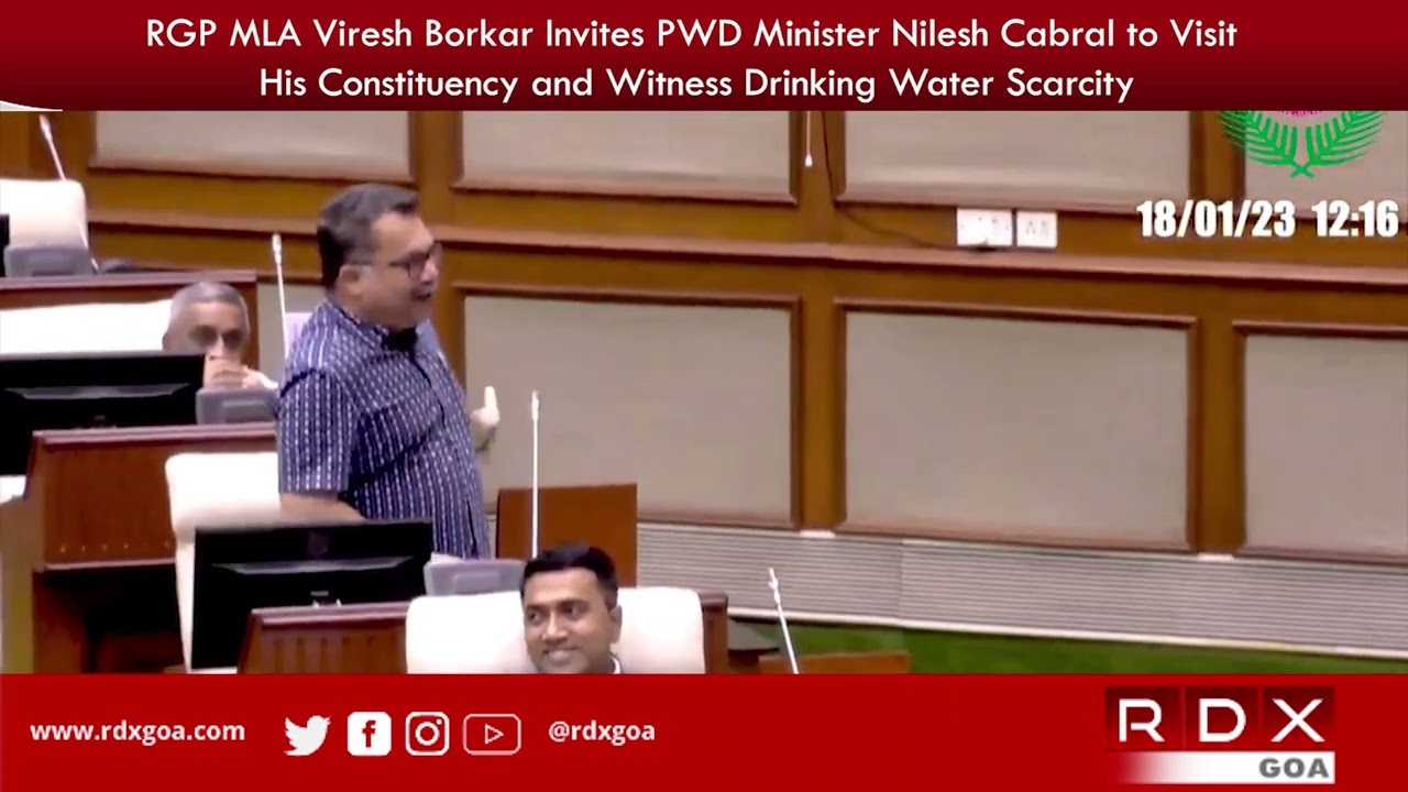 MLA Viresh Borkar Invites PWD Minister to Visit His Constituency and ...
