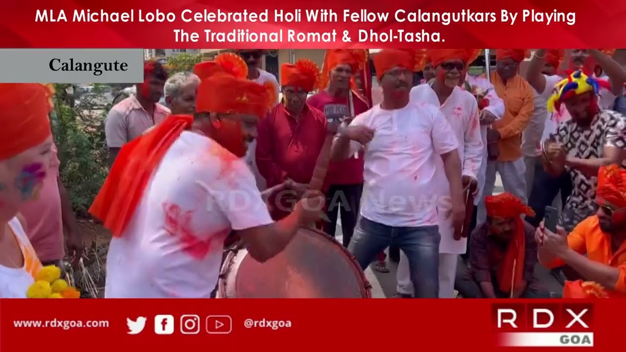 MLA Michael Celebrated Holi With Fellow Calangutkars By Playing The ...