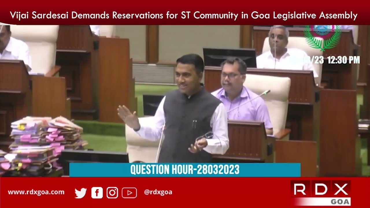 MLA Vijai Sardesai Demands Reservations for ST Community in Goa ...
