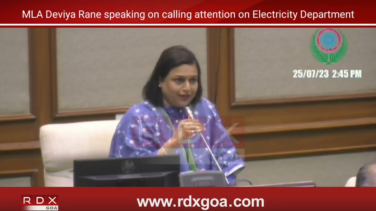MLA Deviya Rane speaking on calling attention on Electricity Department ...