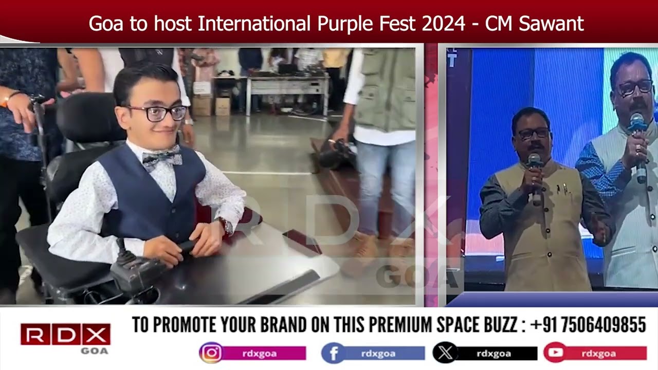 Goa to host International Purple Fest 2024 - CM Sawant - RDX Goa