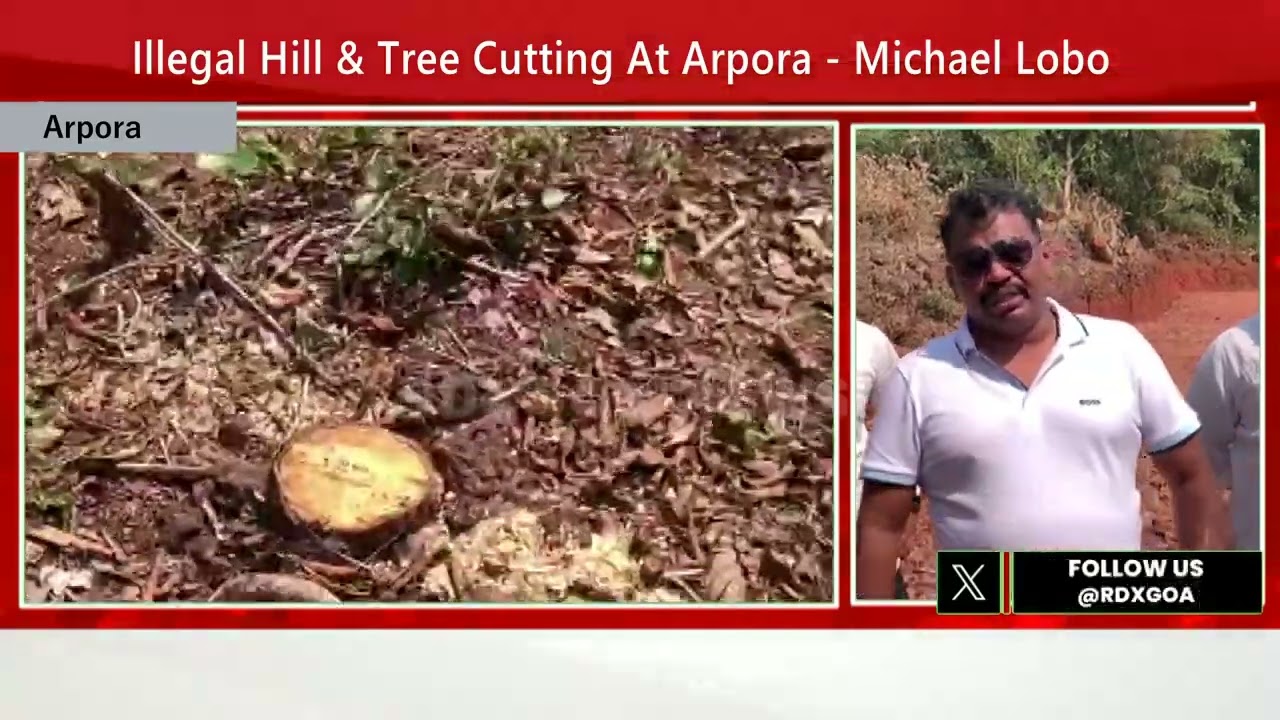 Illegal Hill & Tree Cutting At Arpora - Michael Lobo - RDX Goa