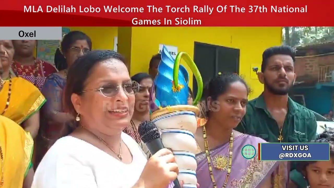 MLA Delilah Lobo Welcome The Torch Rally Of The 37th National Games In Siolim - RDX Goa