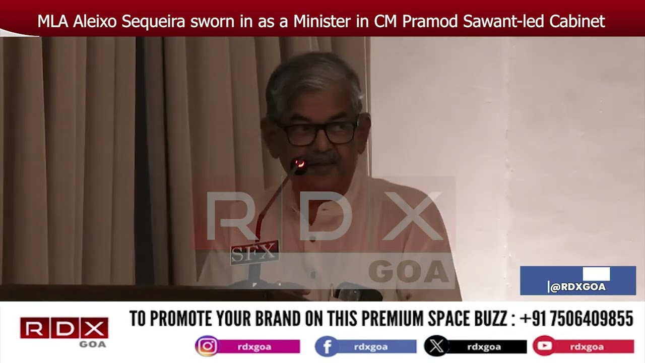 Nuvem BJP MLA Aleixo Sequeira sworn in as a Minister in Chief Minister ...