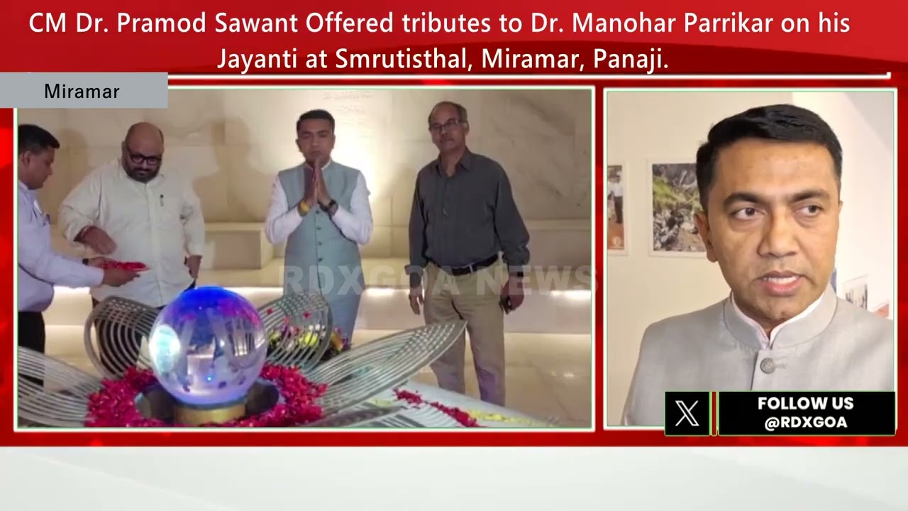 CM Sawant Offered tributes to Dr. Manohar Parrikar on his Jayanti at ...
