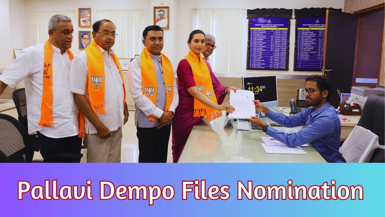 South Goa BJP Candidate Pallavi Dempo Files Nomination For LS Polls - RDX Goa