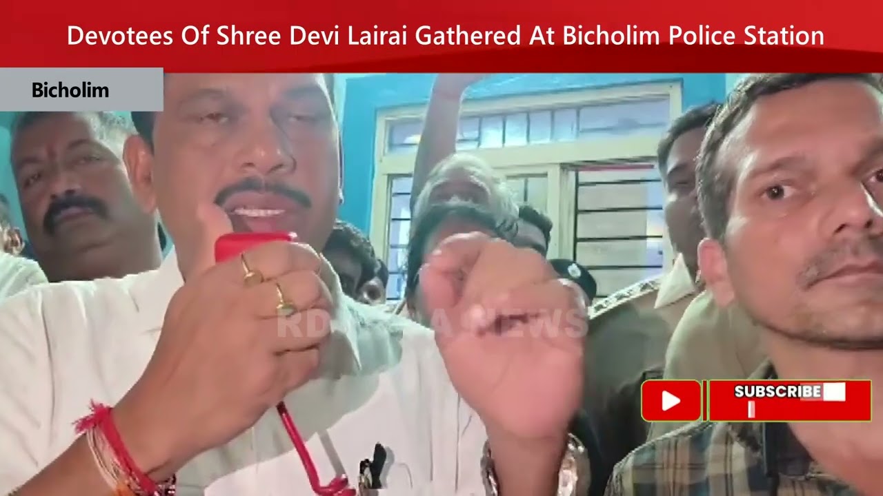 Devotees Of Shree Devi Lairai Gathered At Bicholim Police Station - RDX Goa