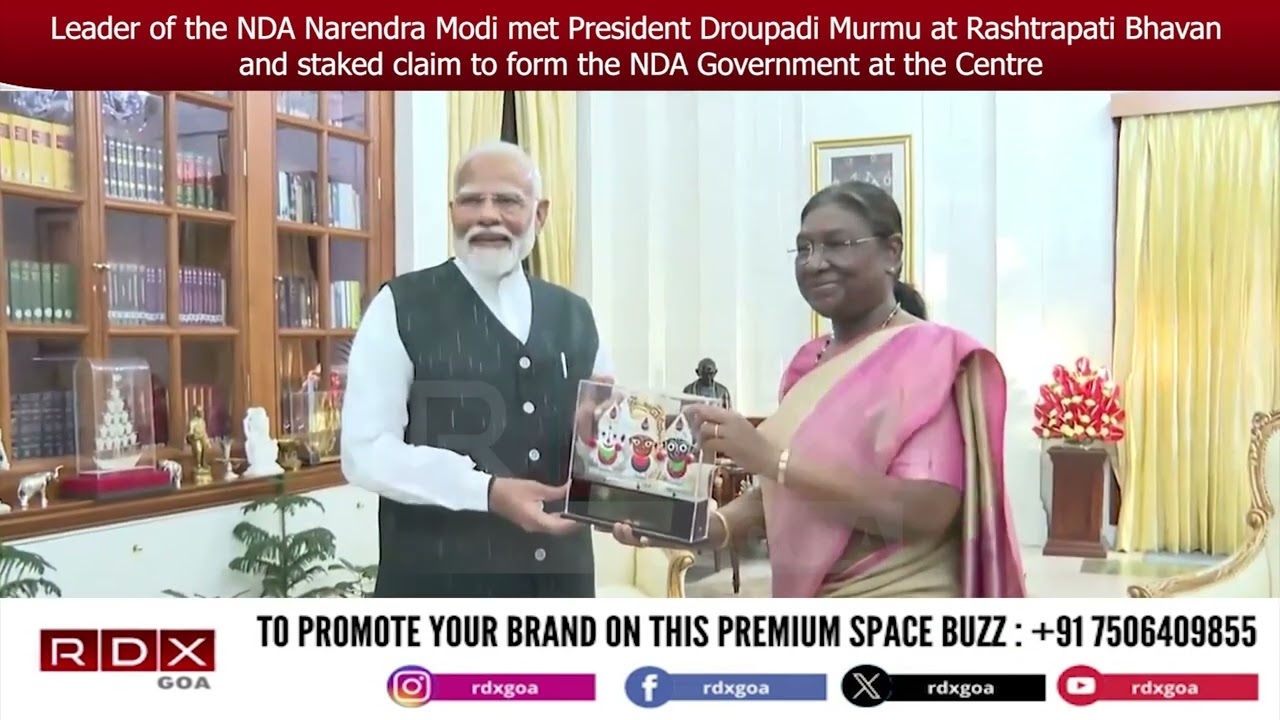 Leader of the NDA Narendra Modi met President Droupadi Murmu and staked ...