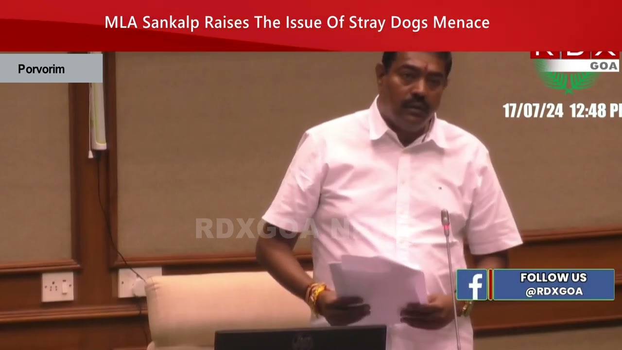MLA Sankalp Raises The Issue Of Stray Dogs Menace - RDX Goa