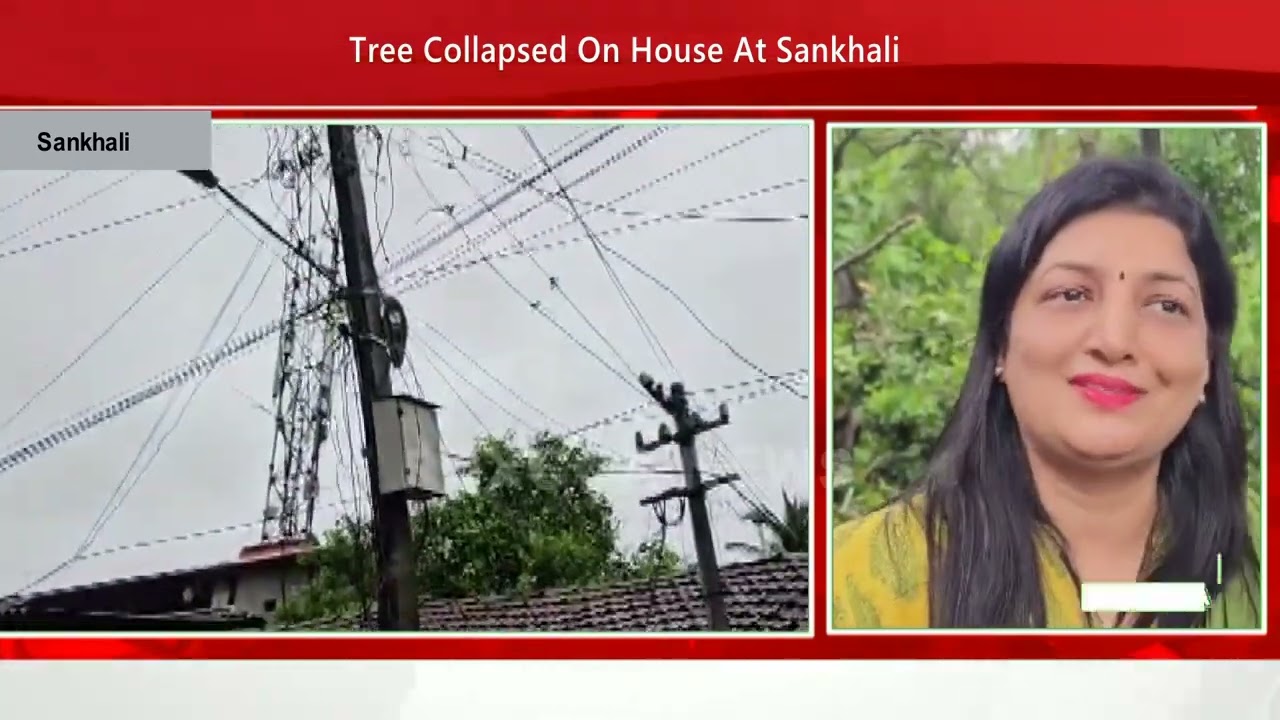 Tree Collapsed On House At Sankhali - RDX Goa