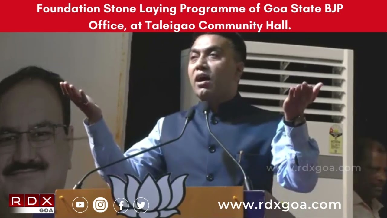 Foundation Stone Laying Programme of Goa State BJP Office, at Taleigao ...
