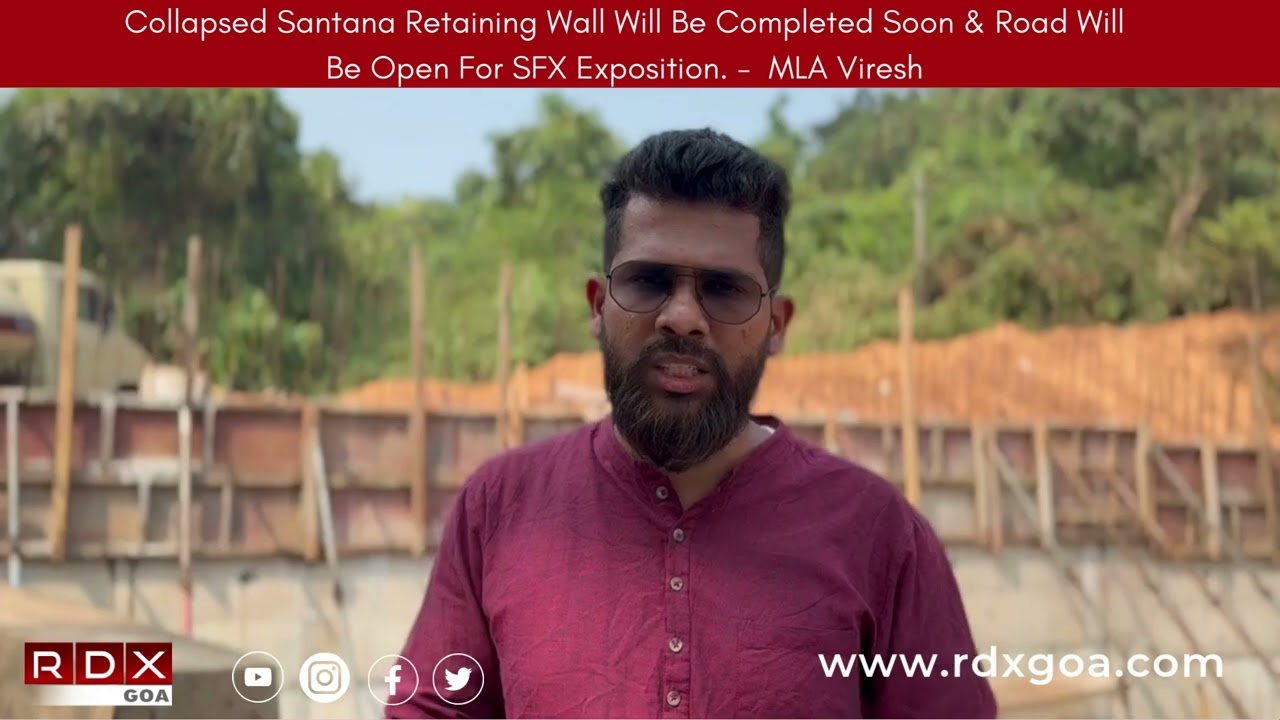 Collapsed Santana Retaining Wall Will Be Completed Soon & Road Will Be ...