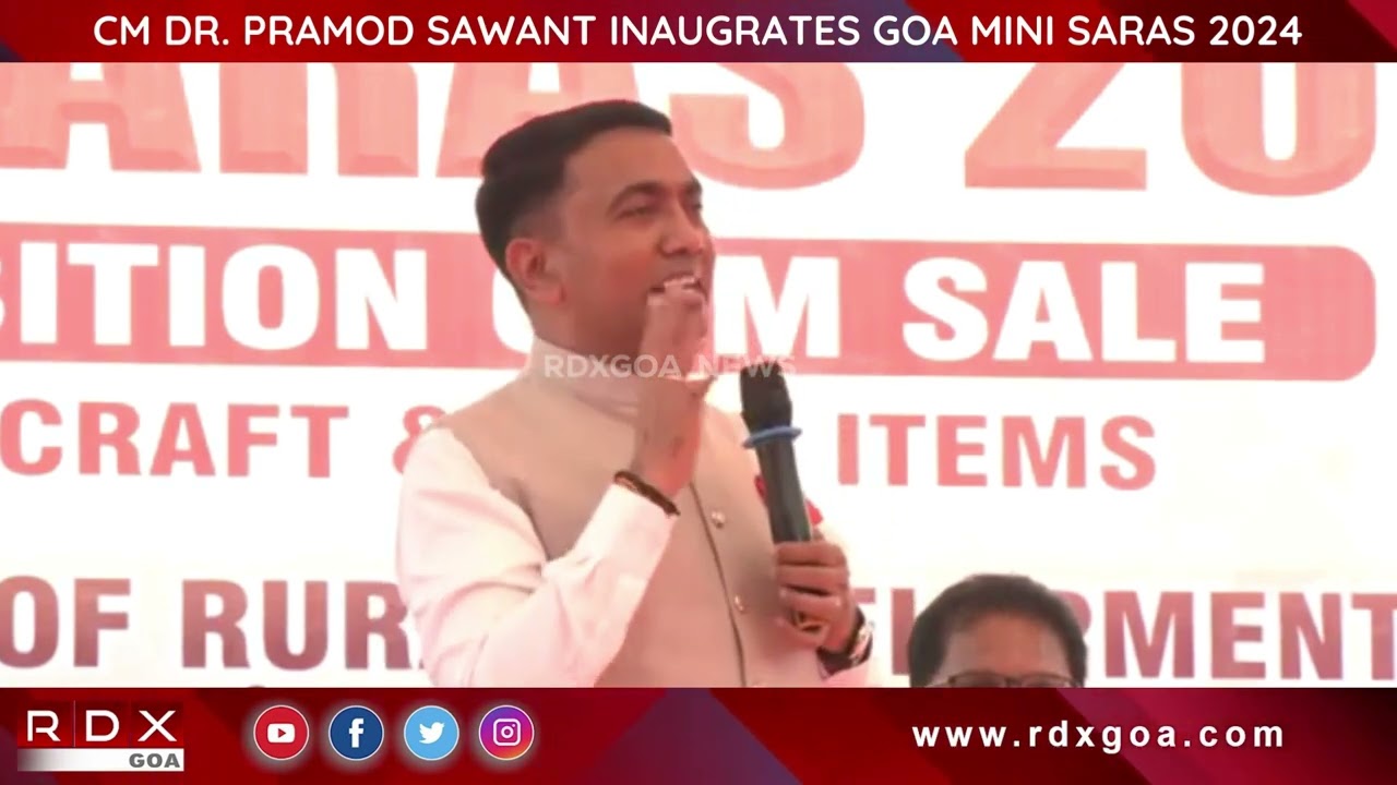 Cm Dr Pramod Sawant Inaugrates Goa Mini Saras 2024 Rdx Goa