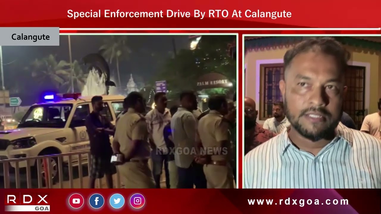 Special Enforcement Drive By RTO At Calangute - RDX Goa