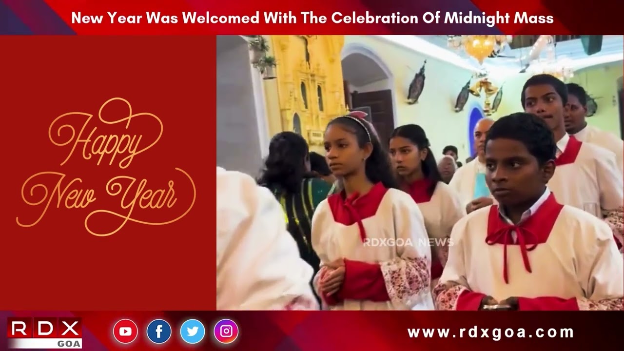 New Year Was Welcomed With The Celebration Of Midnight Mass - RDX Goa