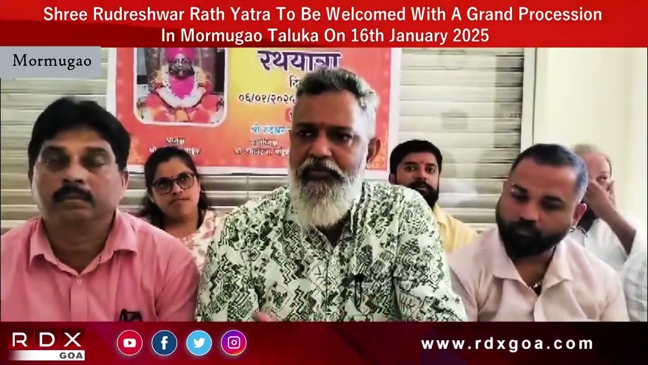 Shree Rudreshwar Rath Yatra To Be Welcomed With A Grand Procession In Mormugao Taluka On 16-Jan ...