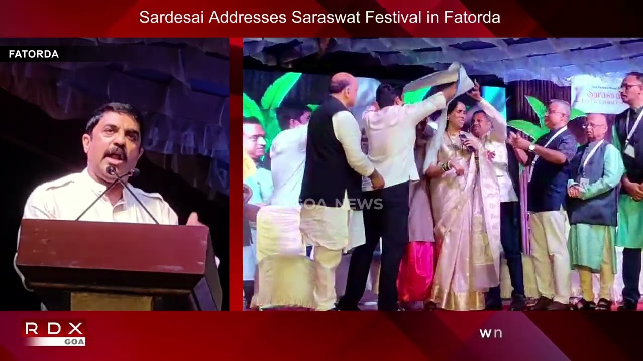 Sardesai Addresses Saraswat Festival in Fatorda - RDX Goa