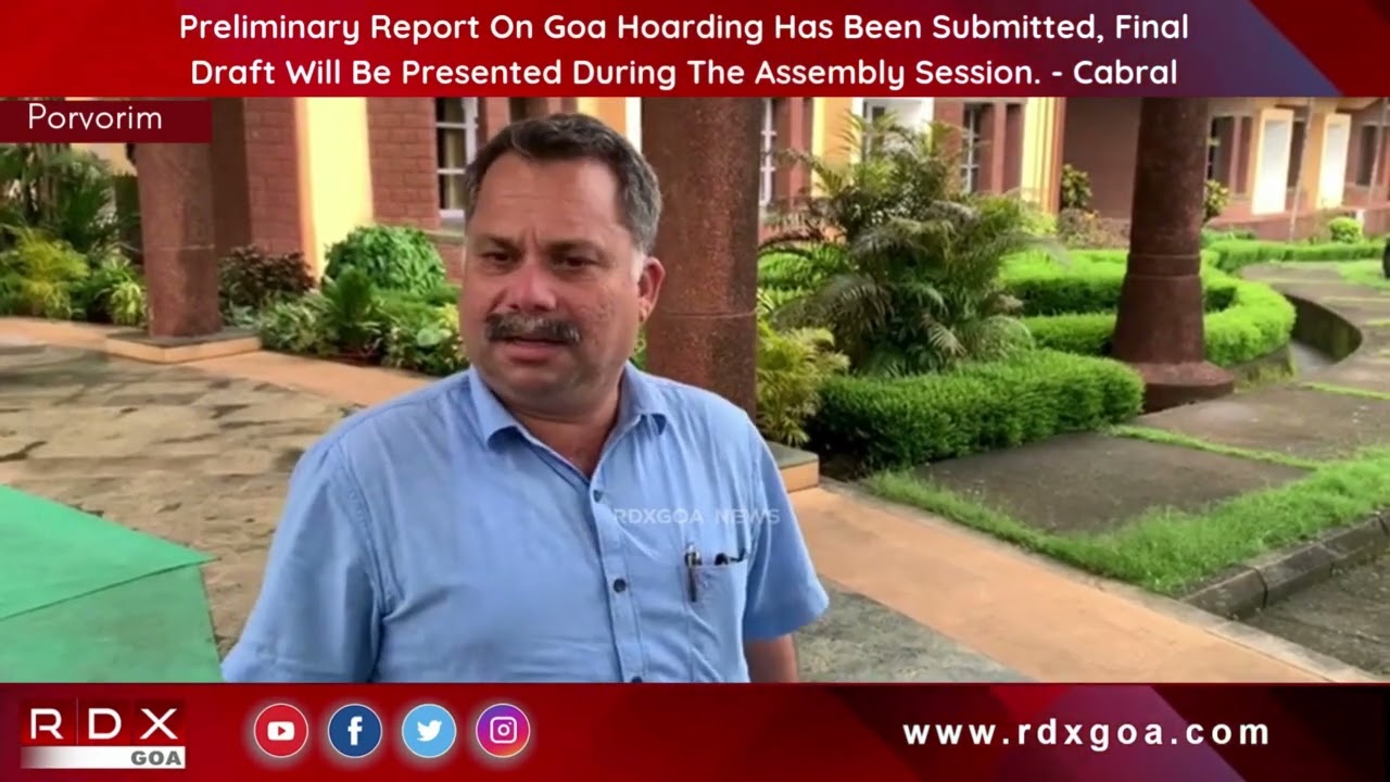Preliminary Report On Goa Hoarding Has Been Submitted -Cabral - RDX Goa