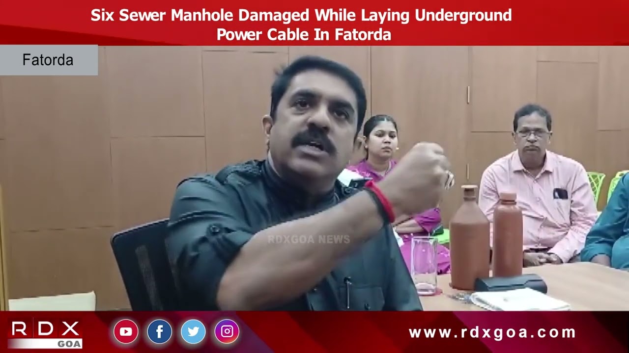 Six Sewer Manhole Damaged While Laying Underground Power Cable In ...