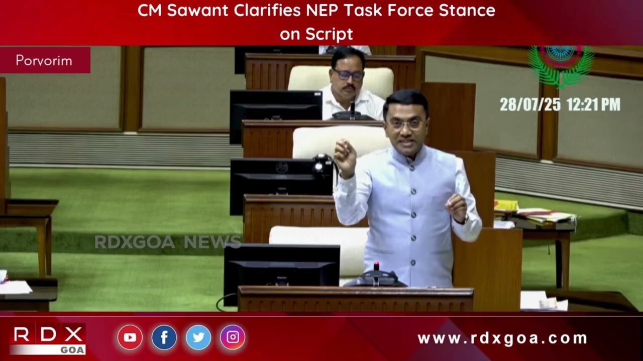 CM Sawant Clarifies NEP Task Force Stance on Script - RDX Goa