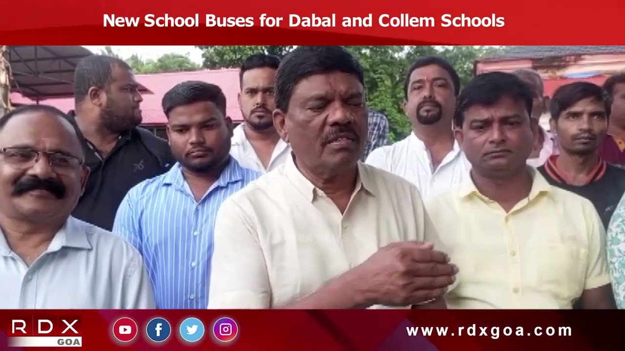 New School Buses for Dabal and Collem Schools - RDX Goa